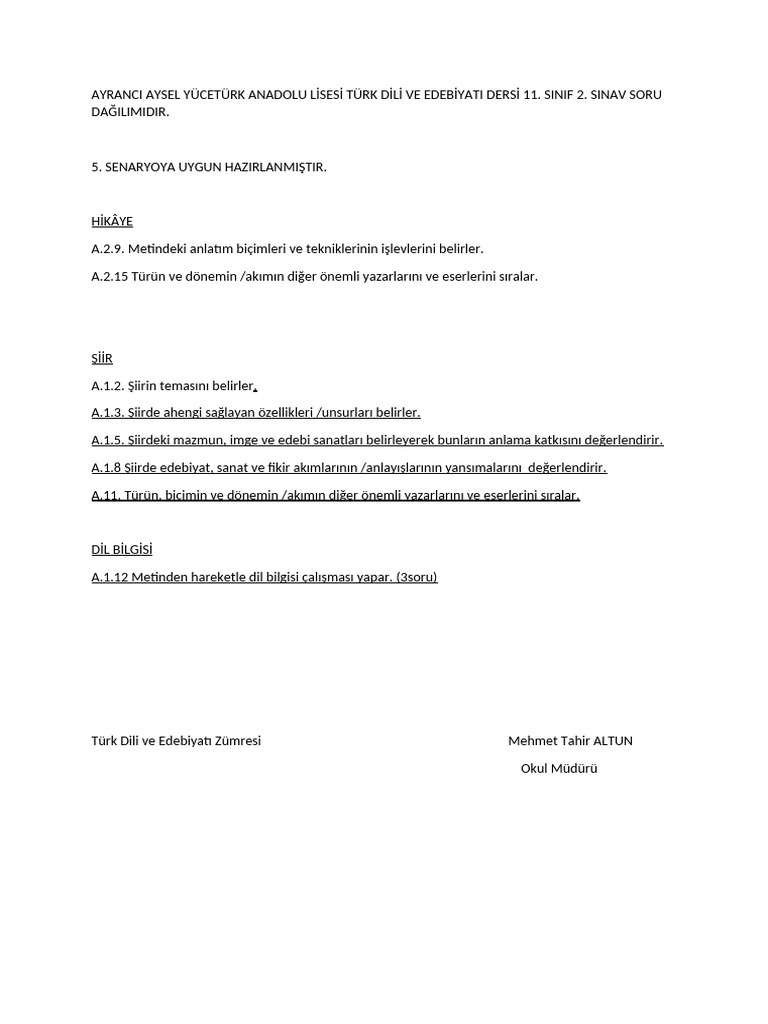 11 Tde Kazanım | PDF