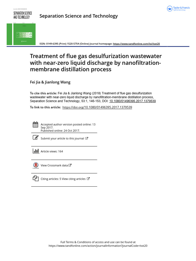 Treatment of flue gas desulfurization wastewater with near zero liquid ...