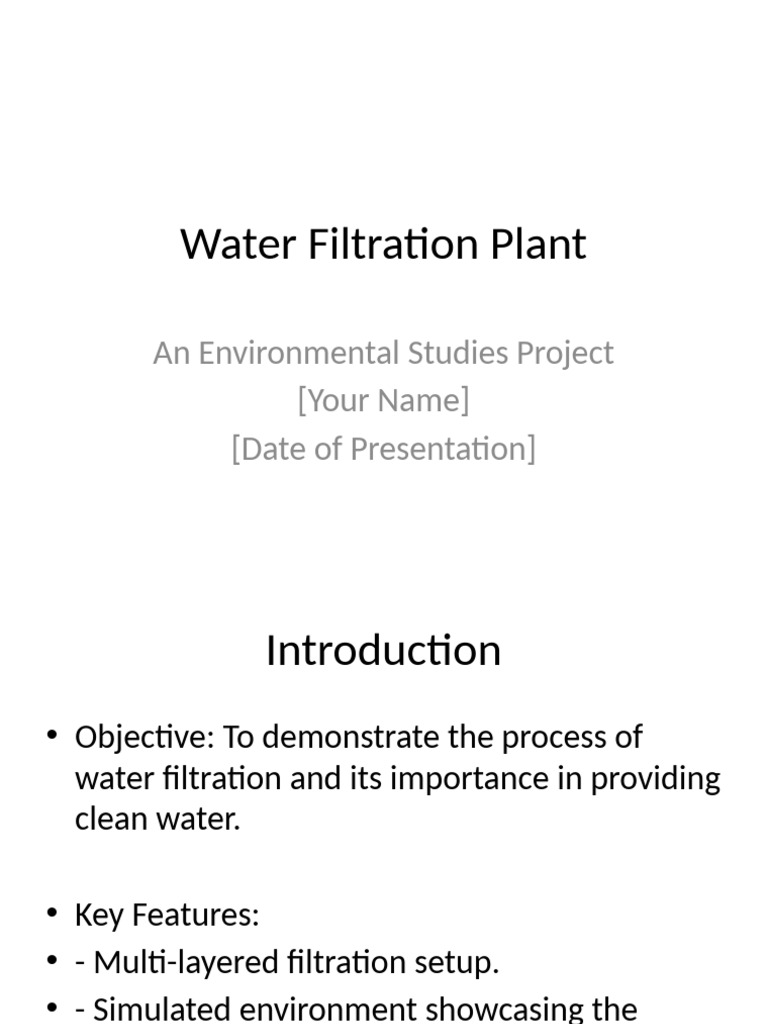 Water Filtration for Students | PDF