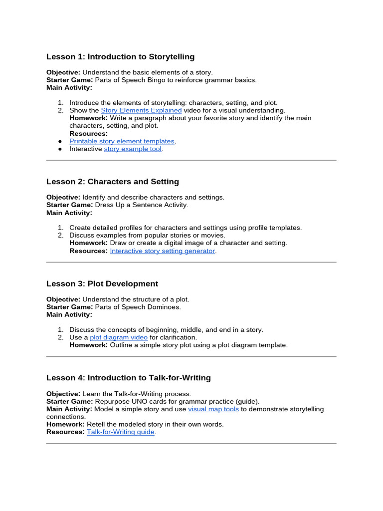 15 Lesson Plan For Storytelling | PDF | Storytelling | Human Communication