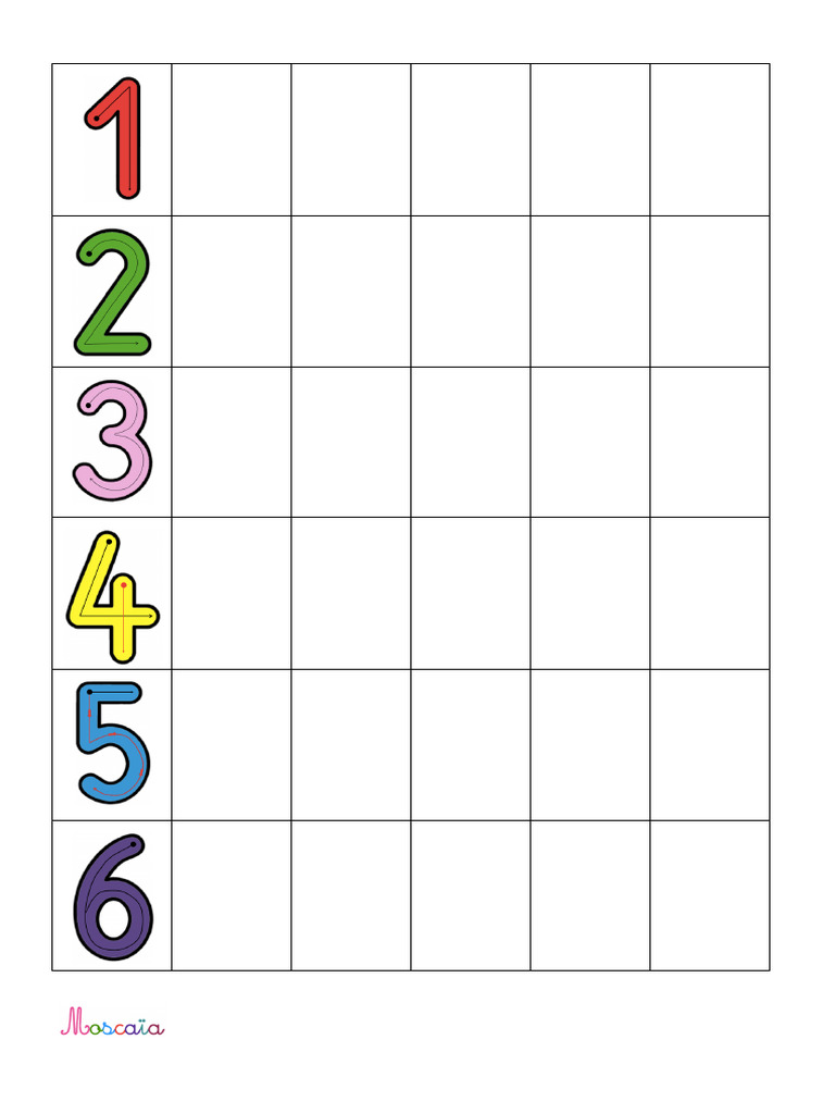 Fiches Écriture Chiffres | PDF
