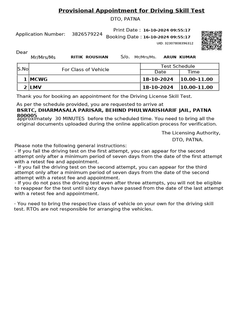 ritik slot booking | PDF