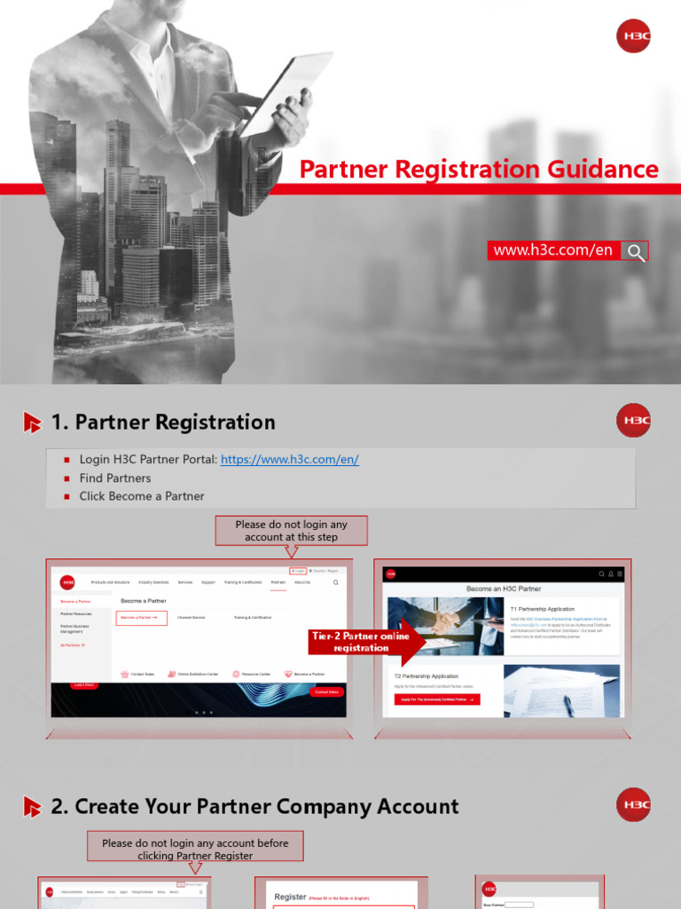H3C Partner Registration Steps | PDF