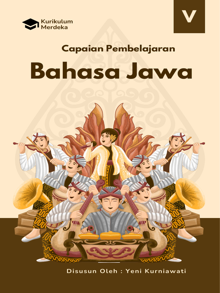 Modul Ajar Bahasa Jawa Sampul Buku Coklat Dan Krem Ilustrasi | PDF