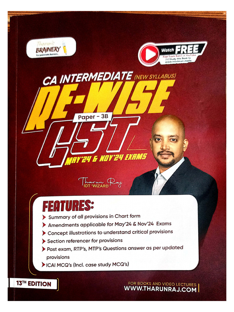 GST Tharun Raj Sir Full Notes | PDF