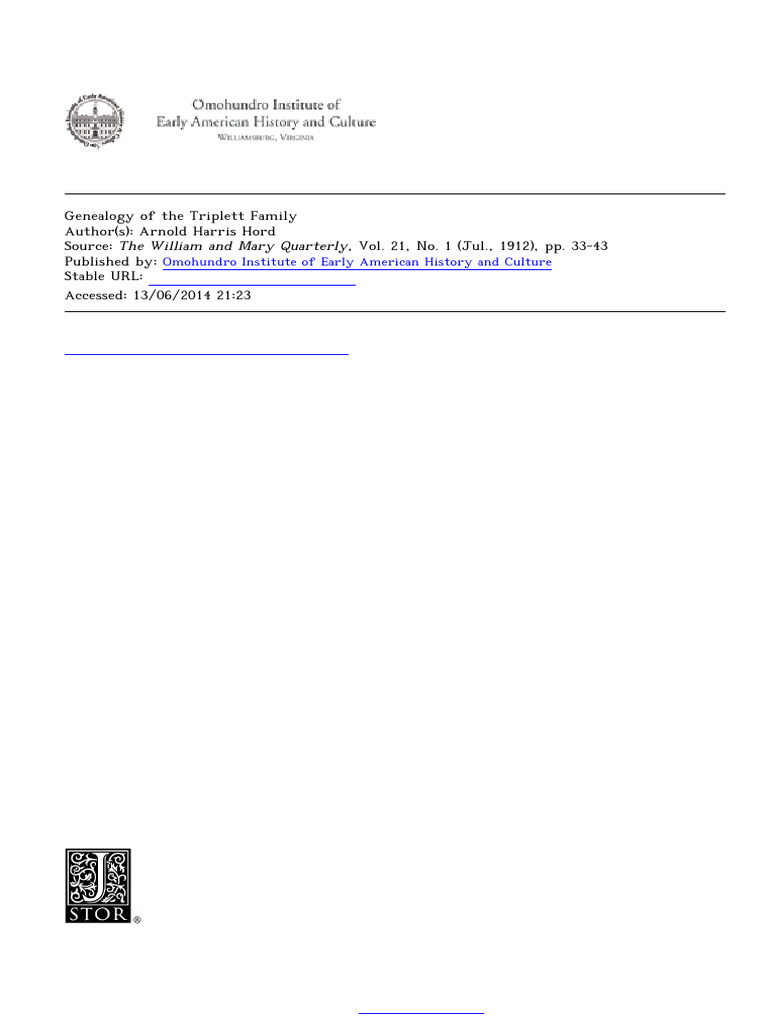 Triplet Family History | PDF | Devon