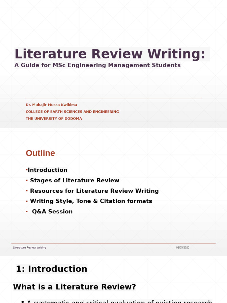 Literature Review Writing | PDF | Citation | Literature Review
