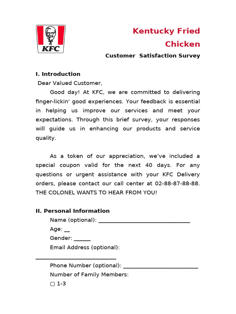 Kentucky Fried Chicken | PDF