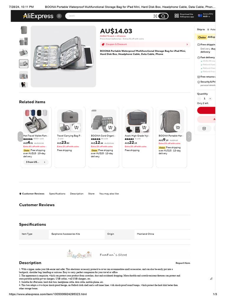 BOONA Portable Waterproof Bag | PDF | Alibaba Group