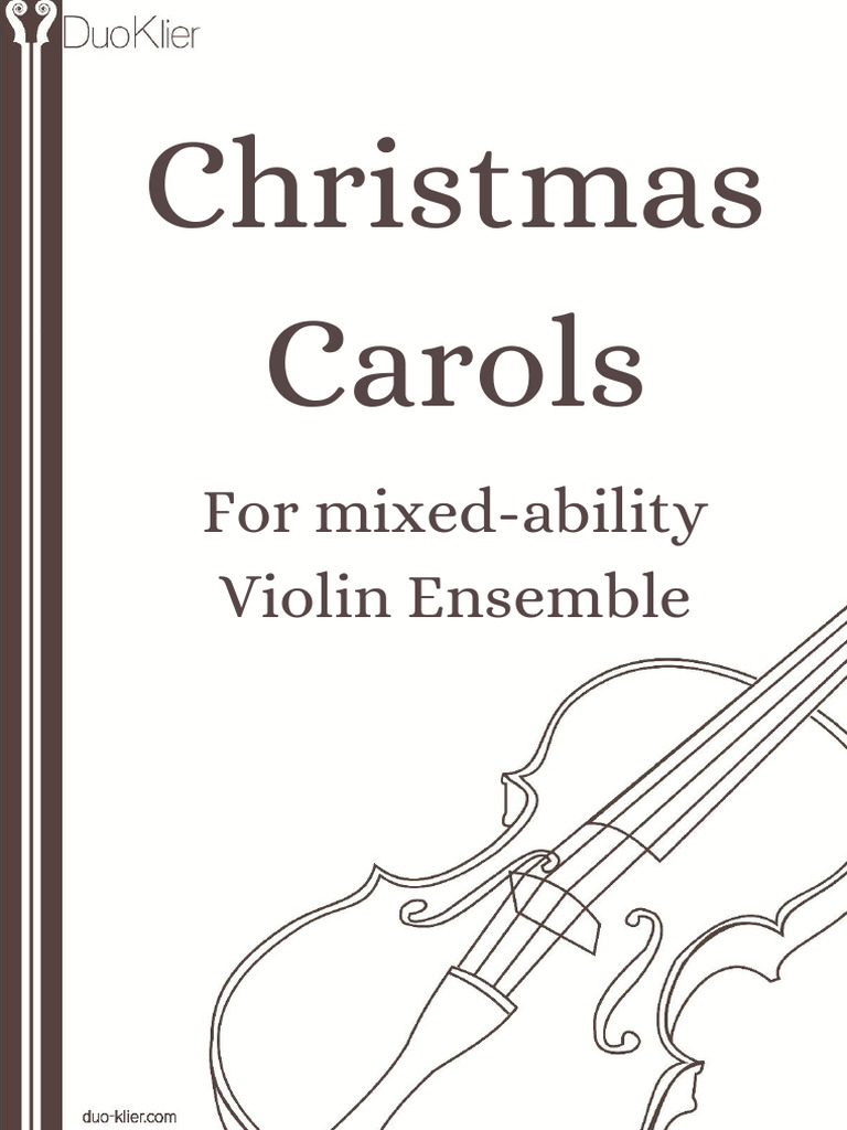 Christmas Carols Violin Ensemble | PDF | Folk Songs | Traditional Music