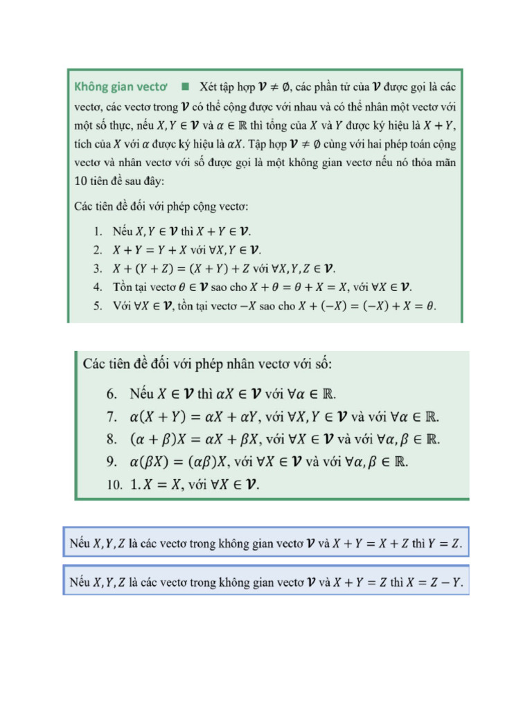 Chương 4 Không Gian Vecto | PDF