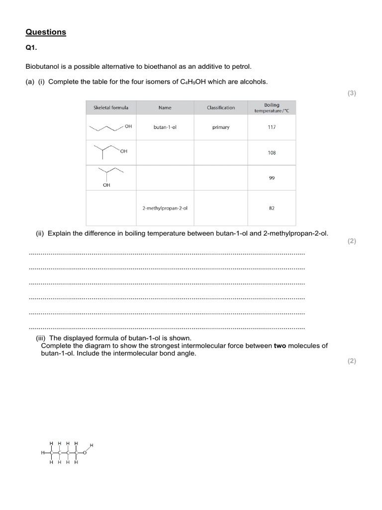 Enthalpy Change Worksheet | PDF | Ethanol | Enthalpy
