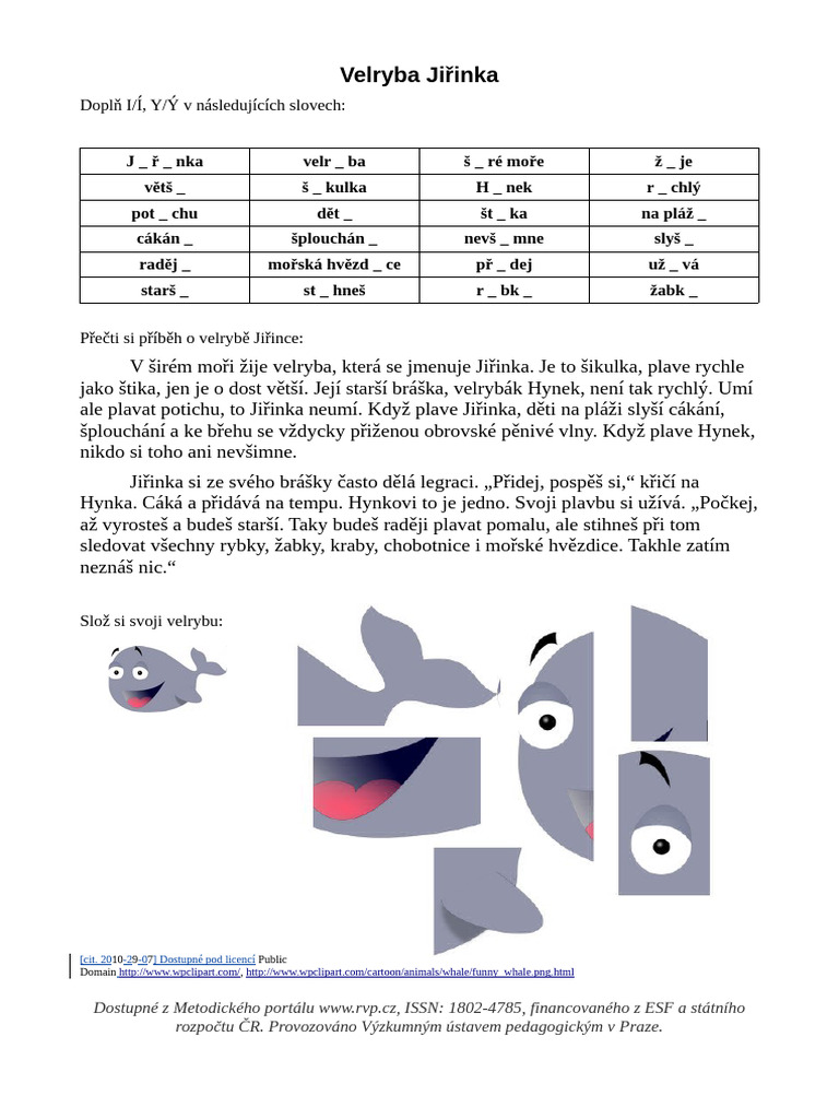 Velryba Jiřinka | PDF