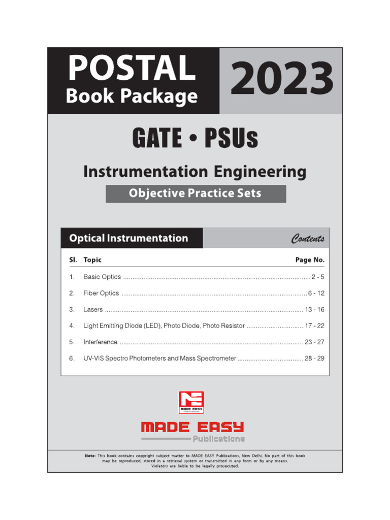 Optical Instrumentation Obj | PDF
