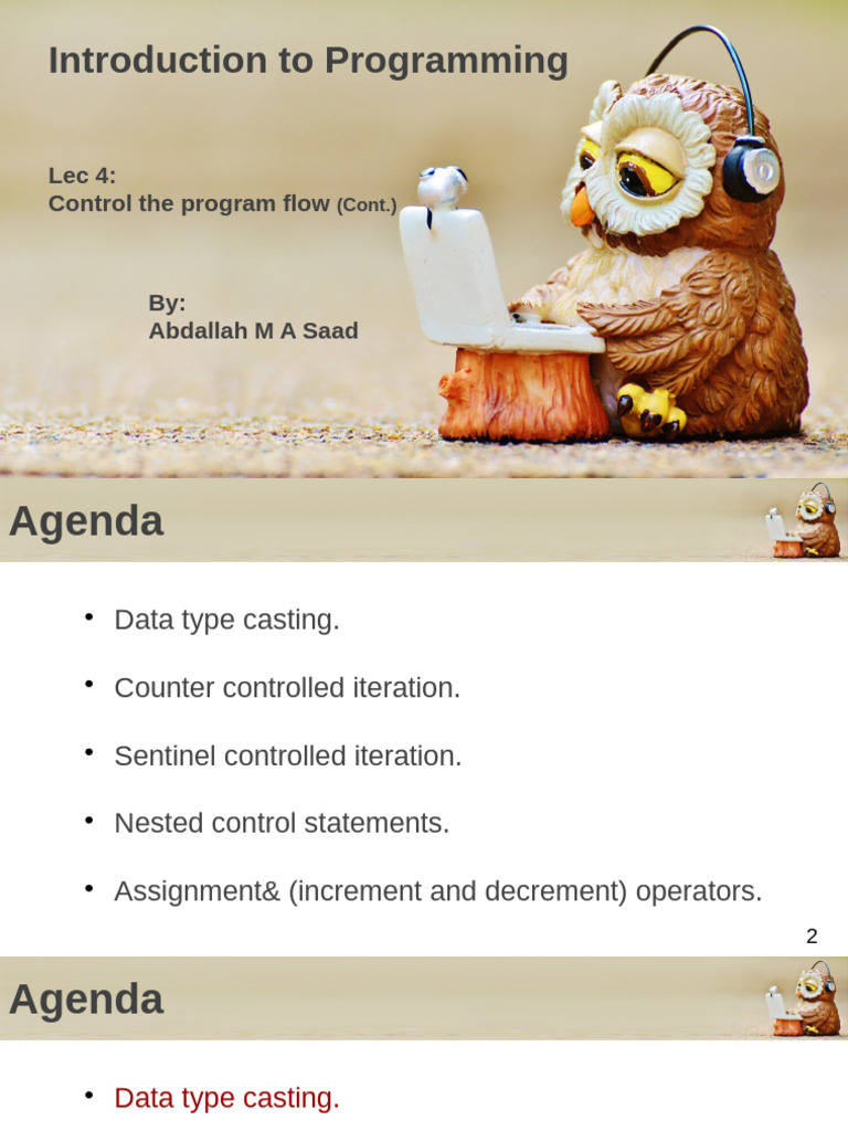 Lecture4_ControlTheProgramFlow2 | PDF | Computing | Computer Science