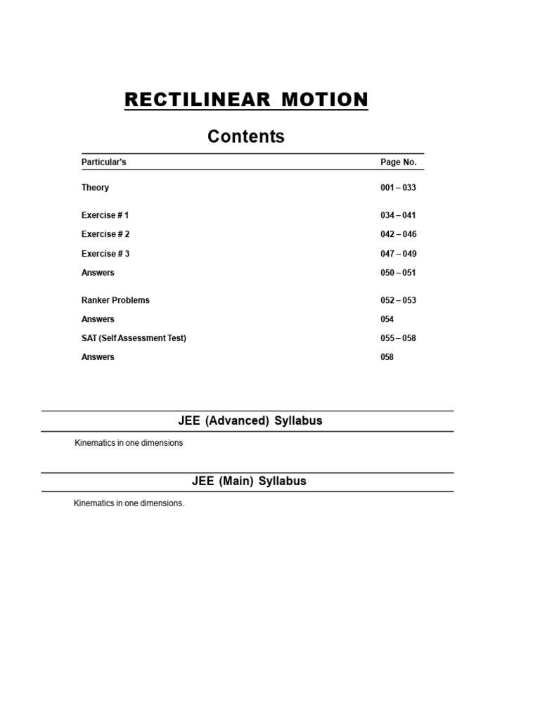 2. RECTILINEAR MOTION | PDF | Acceleration | Velocity
