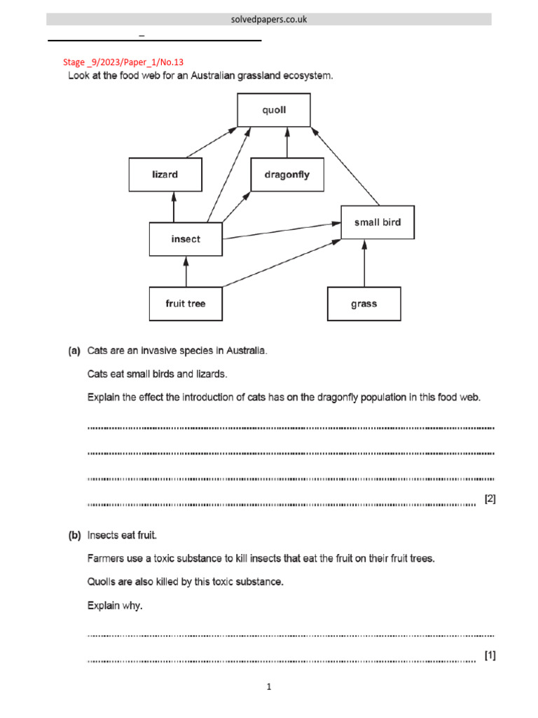 Biology Checkpoint Papers 2022-2023 | PDF