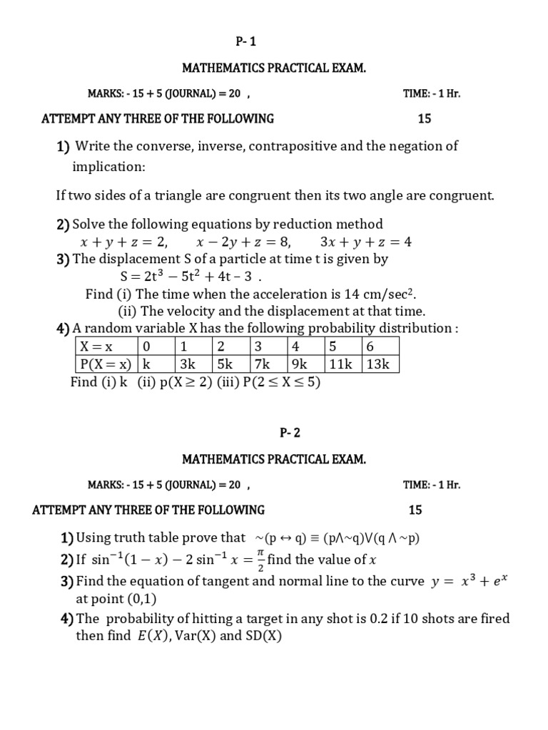 Practical Practice Paper | PDF | Mechanics | Mathematics