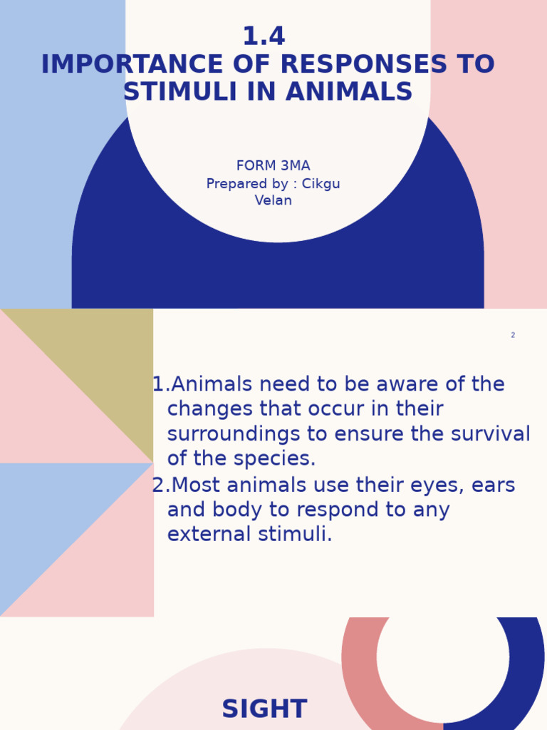 1.4 Importance of Responses Towards Stimuli in Other Animals | PDF