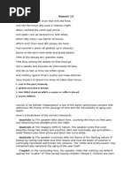 Sonnet 18 - Exam Bank Questions and Suggested Answers | PDF | Literary Criticism | Sonnets