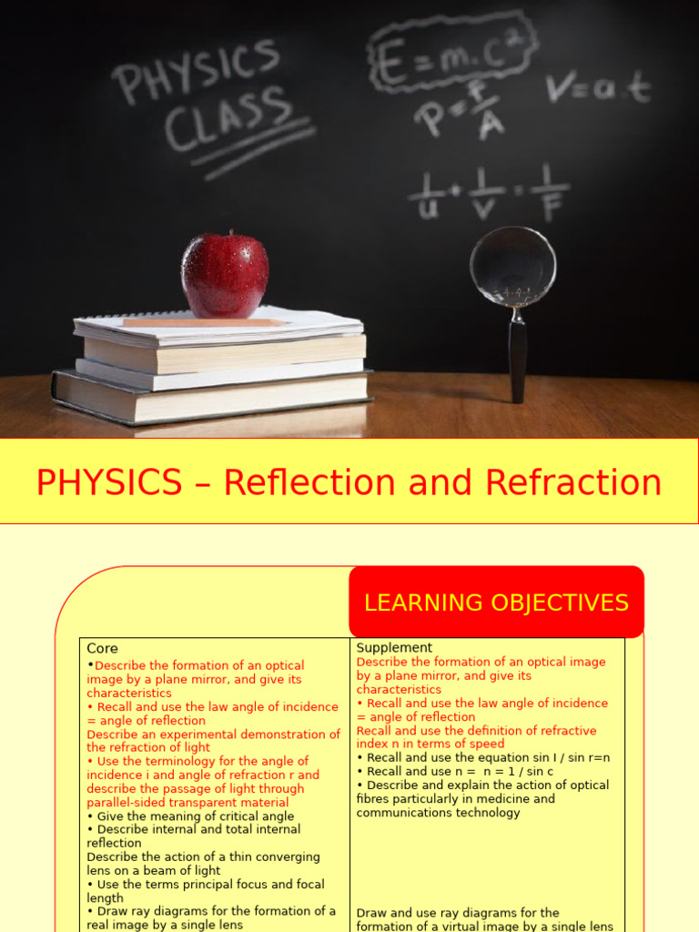 Physics 18 - Reflection and Refraction (1) | PDF | Refraction | Reflection (Physics)