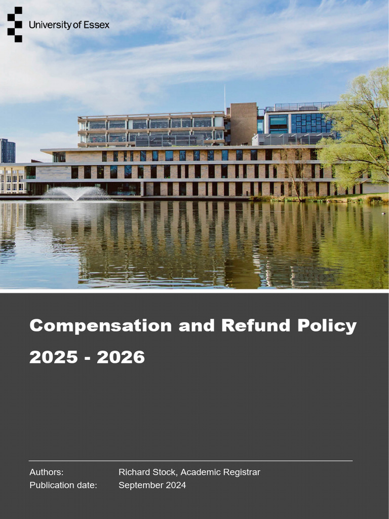 Compensation and Refund Policy 2025hsnd | PDF | Tuition Payments | Fee