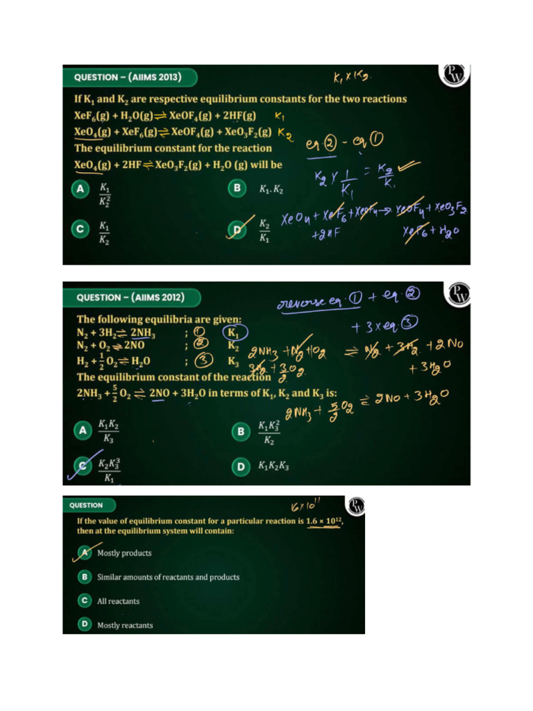 CH 5 Chemical Eqm | PDF