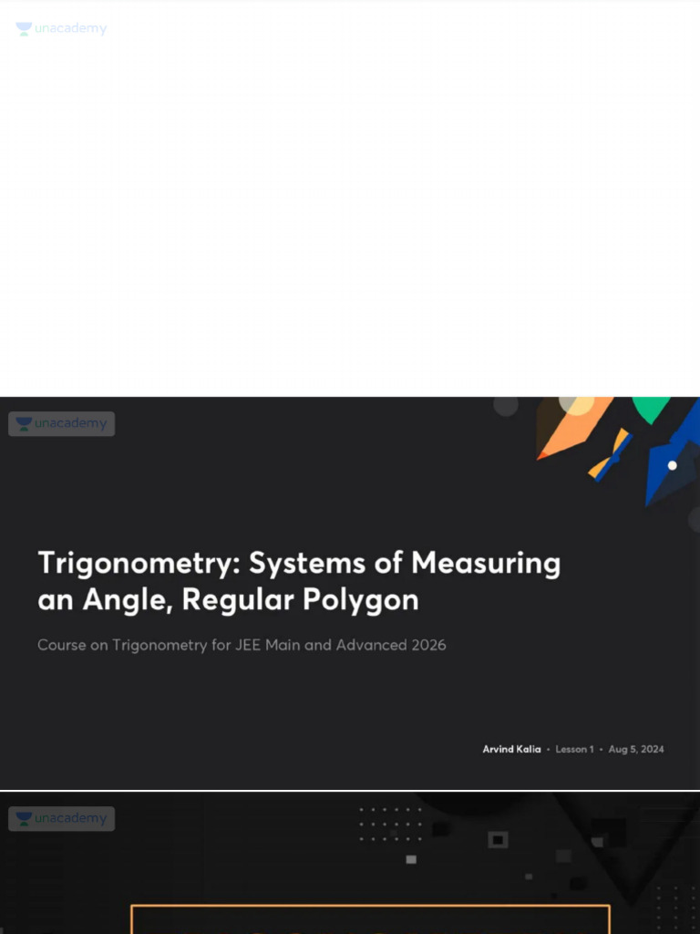 Trigonometry Systems of Measuring An Angle Regular Polygon With Anno | PDF
