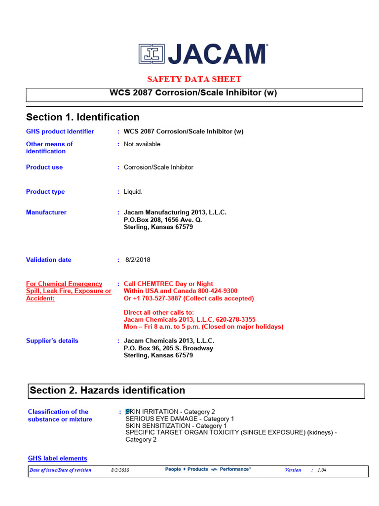 JACAM WCS 2087 | PDF | Toxicity | Occupational Safety And Health