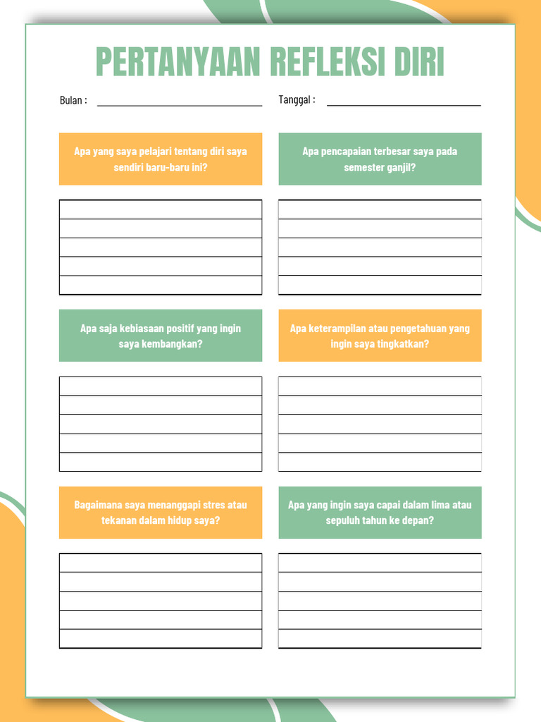 Pertanyaan Refleksi Diri 5 | PDF