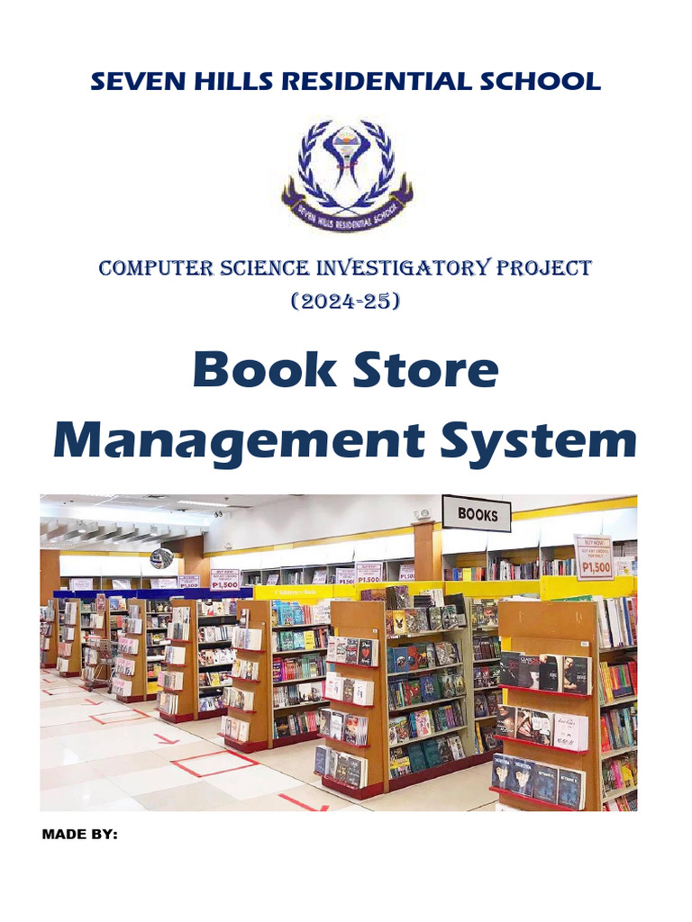 Book Store Management System | PDF | Databases | User (Computing)