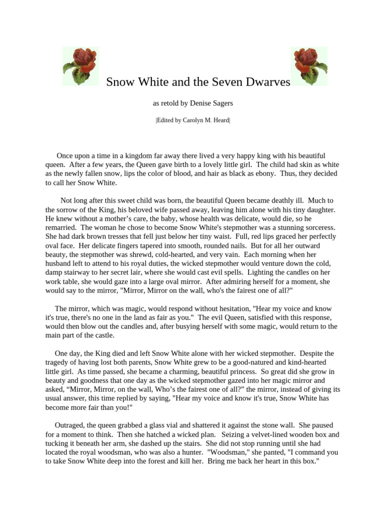 Snow White and the Seven Dwarves | PDF | Snow White