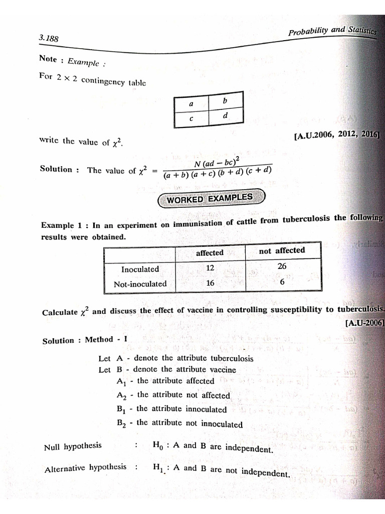 Maths Unit 3 Chi Square Distribution | PDF