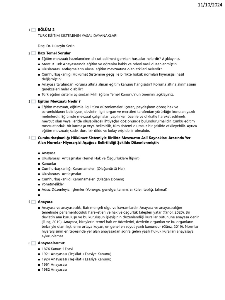 Yasal Dayanaklar | PDF