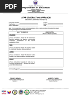 STAR_OBSERVATION_TOOL | PDF | Teachers | Learning