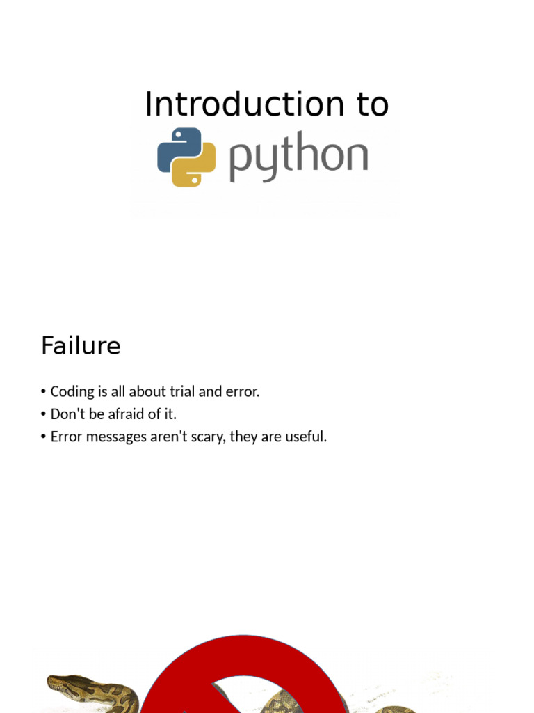 Intro-Python-1 | PDF | Python (Programming Language) | String (Computer ... Intro-Python-1 | PDF | Python (Programming Language) | String (Computer ...