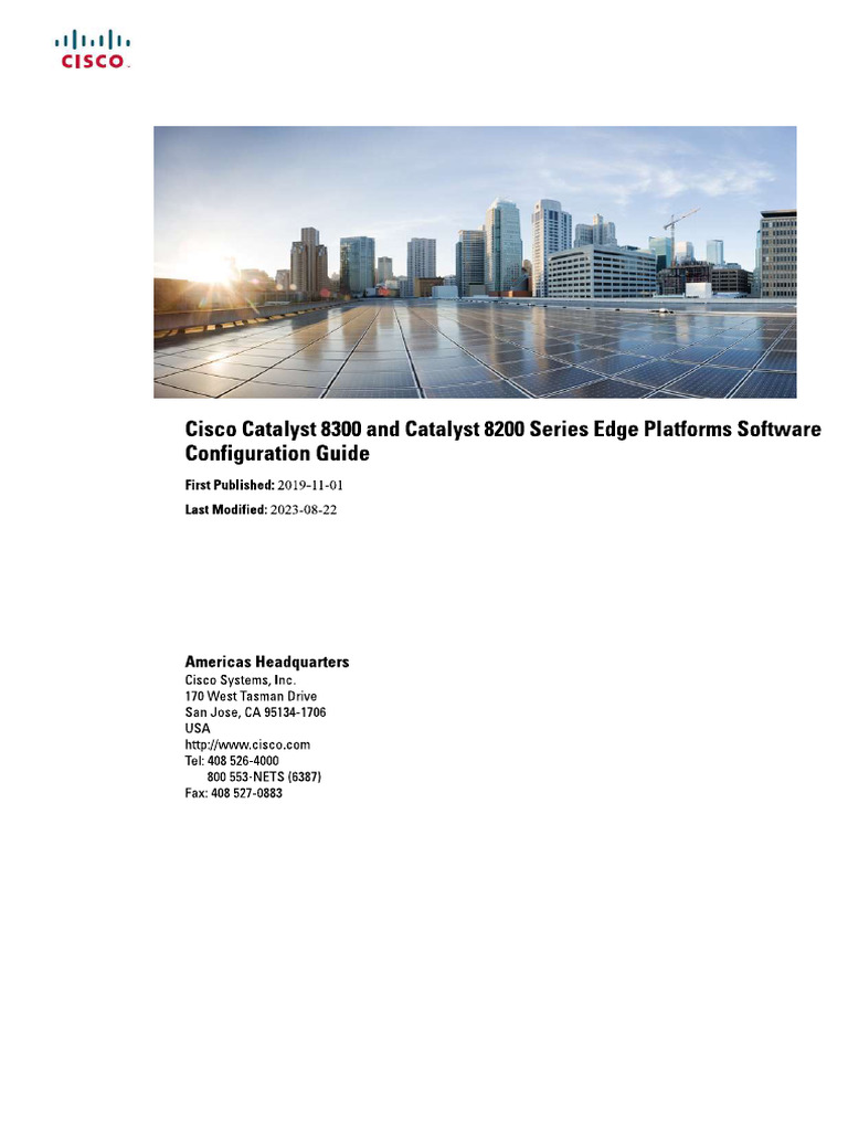 CISCO Catalyst 8300 Series Edge Platforms Software Configuration Guide | PDF