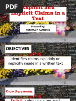 Activity For Explicit and Implicit | PDF