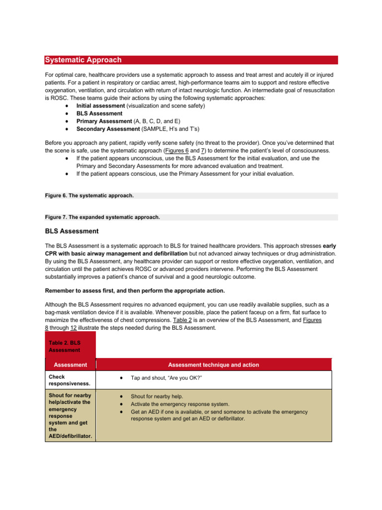 Systematic Approach to Patient Resuscitation | PDF | Cardiopulmonary ...