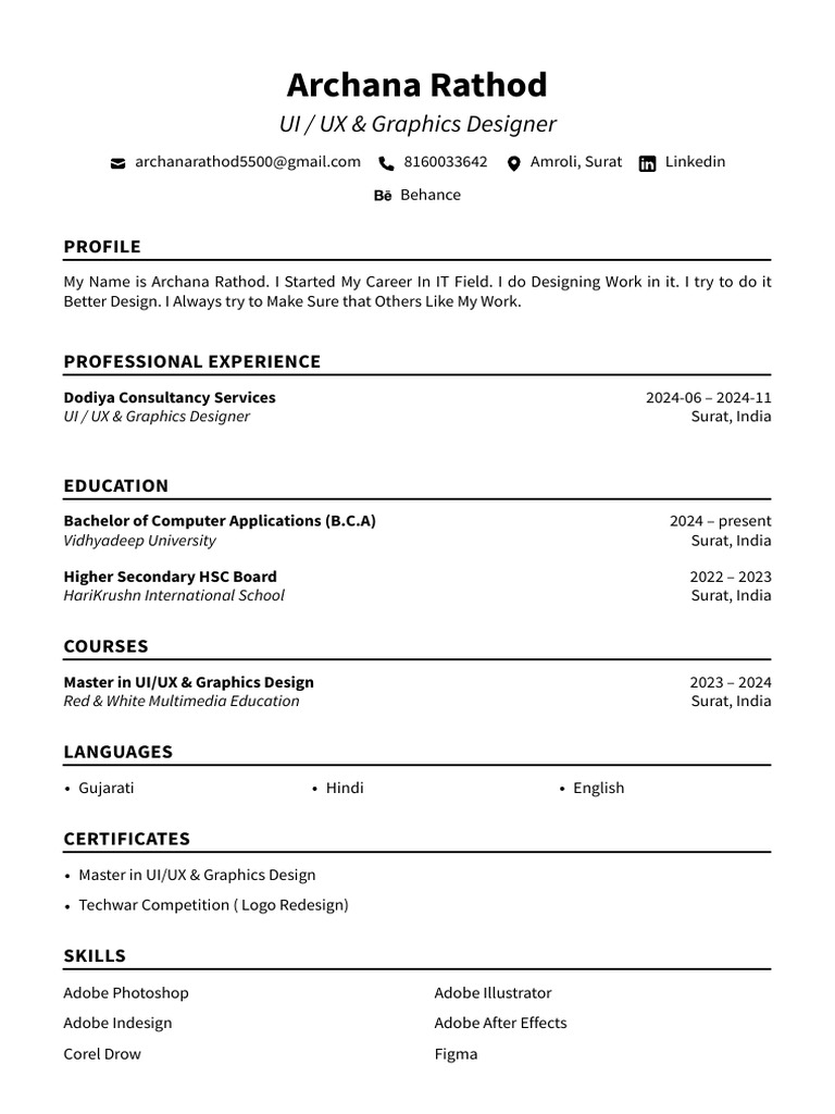 Archana Rathod FlowCV Resume 20241216 | PDF