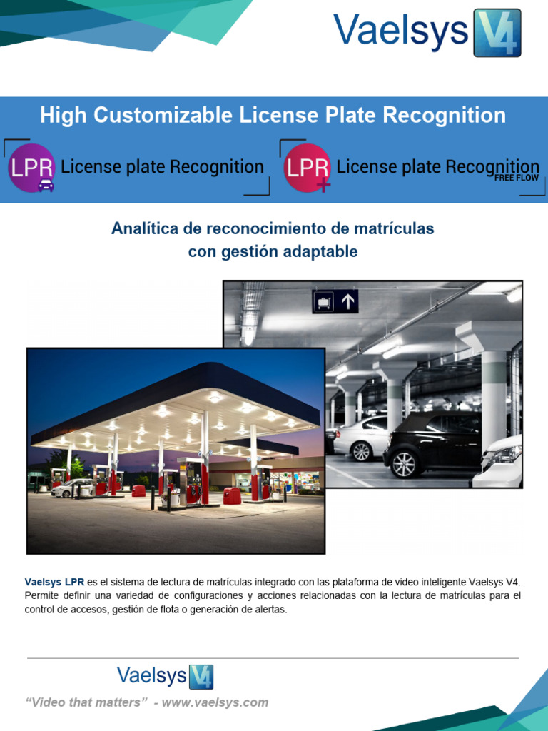Vaelsys Datasheet HCLPR - Analítica LPR | PDF | Informática | Software