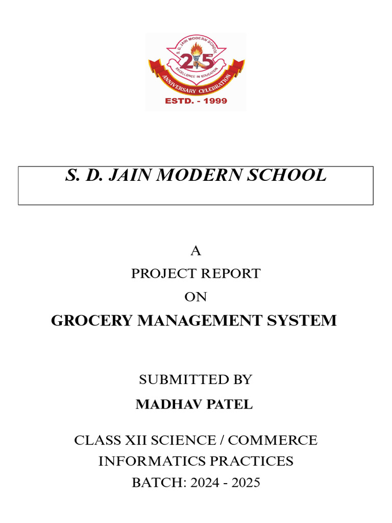Grocery Management System PDF | PDF
