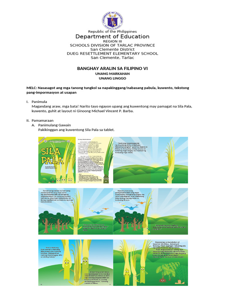 Lesson Plan in Filipino VI For Classroom Observation | PDF