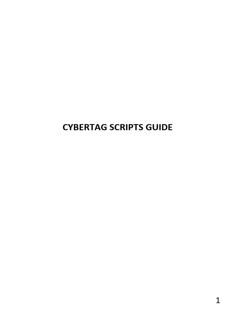 CYBERTAG SCRIPTS GUIDE | PDF | Computing