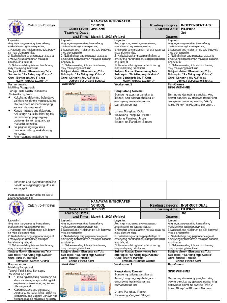 4TH FRIDAY Catch Up Fridays Teaching Guide | PDF