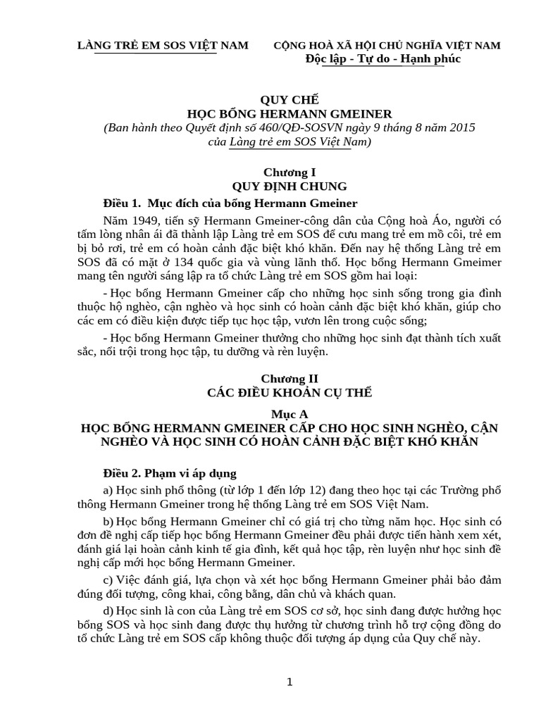 # 460-QUI DINH VE HOC BONG HERMANN GMEINER-2015-Signed2 | PDF