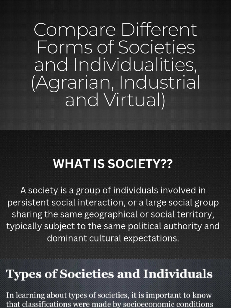 Types of Societies Explained | PDF