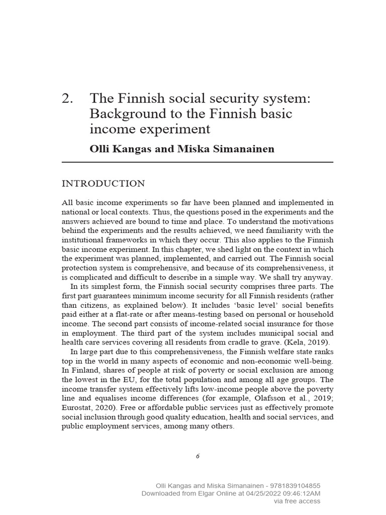 Finnish Social Security System Overview | PDF | Welfare | Unemployment ...