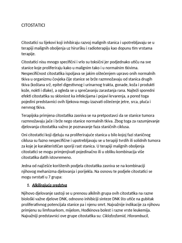 CITOSTATICI | PDF