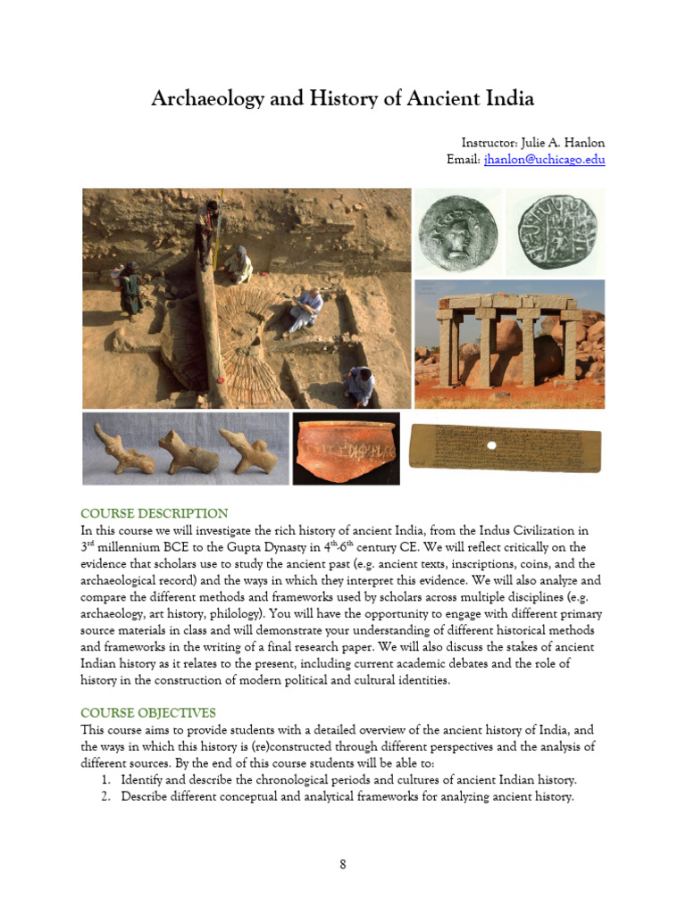 Archaeology and History of Ancient India | PDF